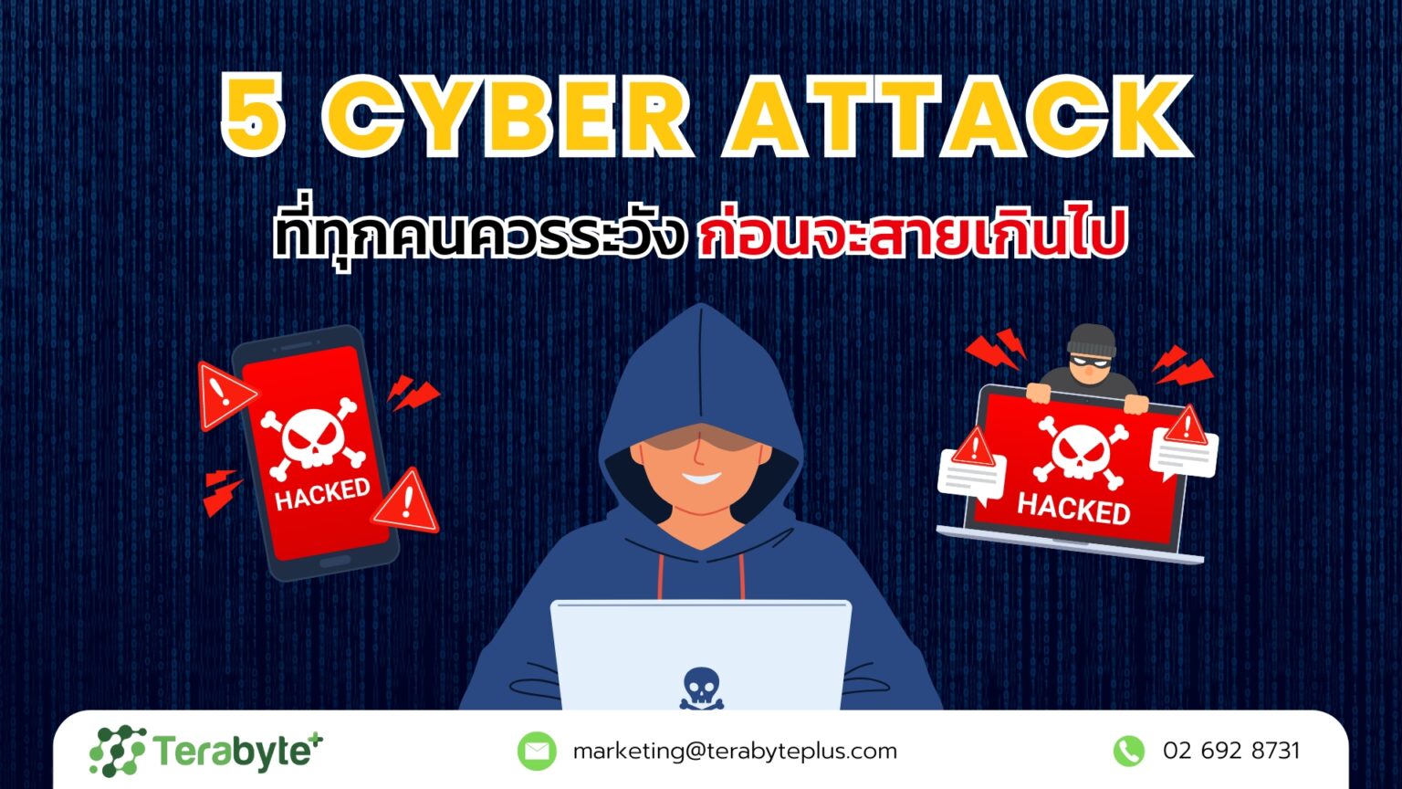 5 Cyber Attack ที่ทุกคนควรระวัง ก่อนจะสายเกินไป - TERABYTE PLUS
