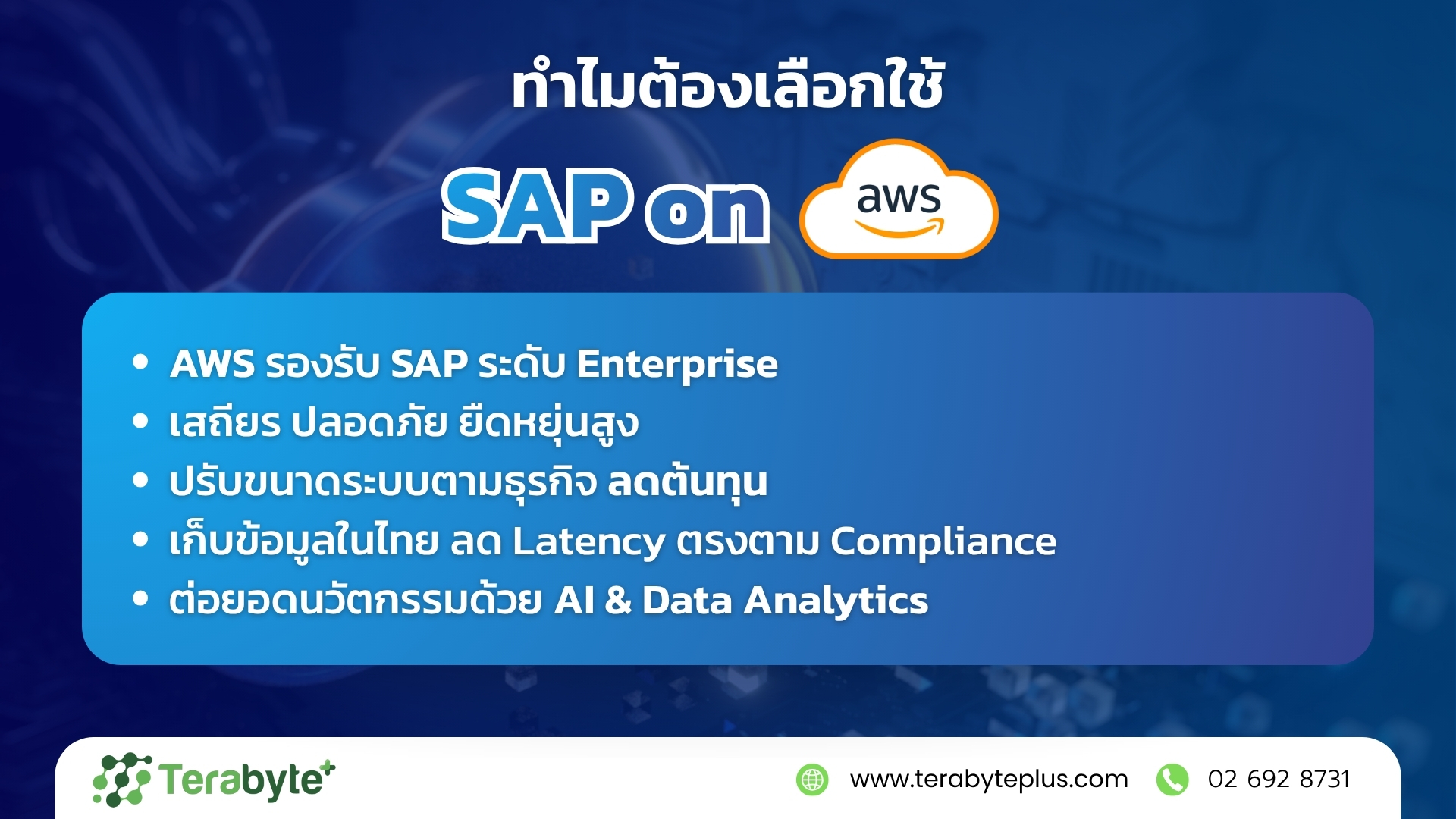 “SAP on Cloud” ยกระดับระบบ ERP สู่ Cloud อย่างมั่นคง - TERABYTE PLUS